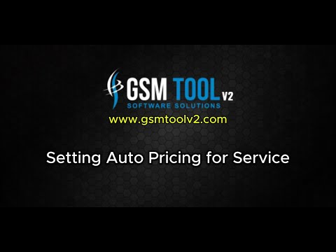 GSM Tool v2 - Setting Auto Pricing For Services