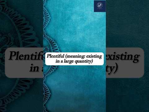 Synonym:Plentiful #englishwithanika #englishlanguage #english