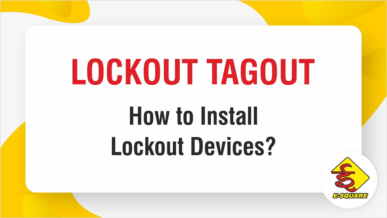 Lockout Tagout Video: How to Install Lockout Devices?