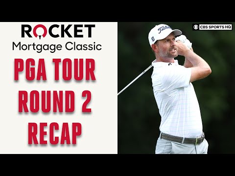 Round 2 Recap of PGA Tour Rocket Mortgage Classic; Webb Simpson Tied For Lead | CBS Sports HQ