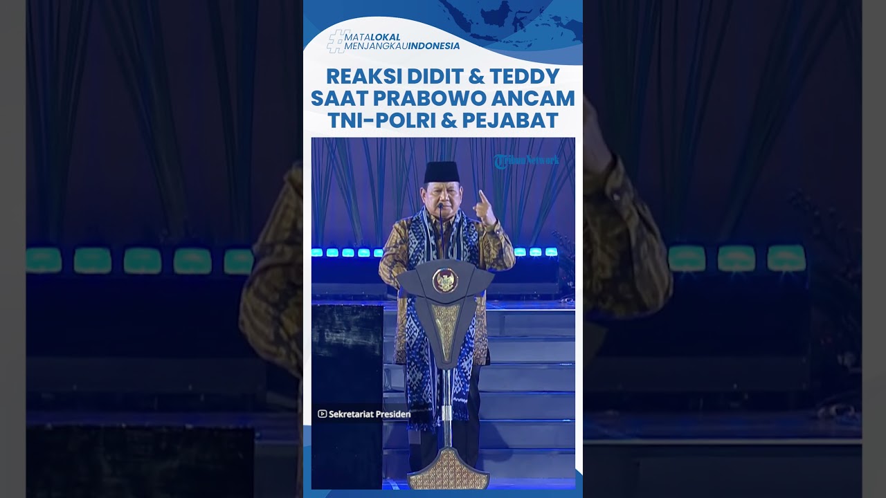 Didit dan Mayor Teddy Anggukkan Kepala saat Prabowo Ancam Polri-TNI ...