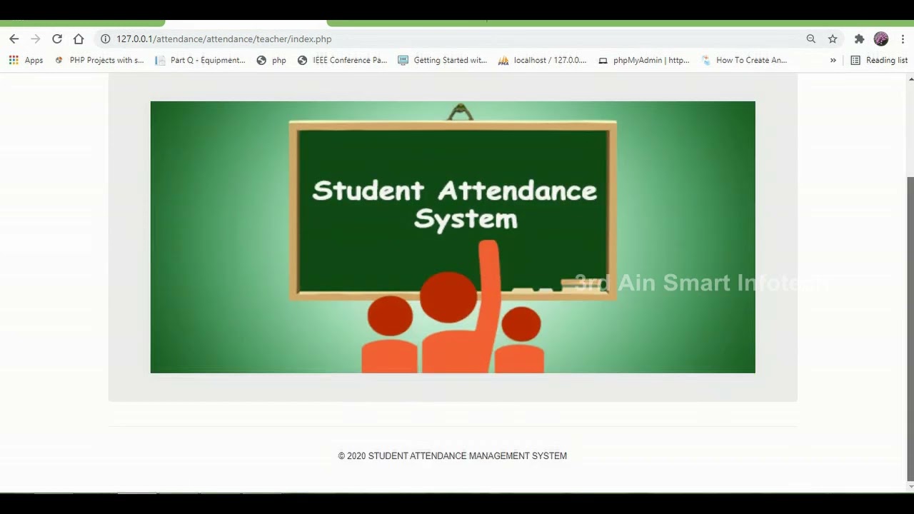 Attendance Management System | PHP | MYSQL | HTML | CSS | JAVASCRIPT