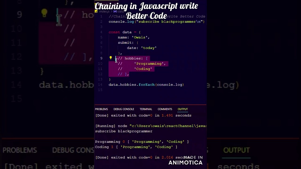 Use optional chaining in javascript to write better code