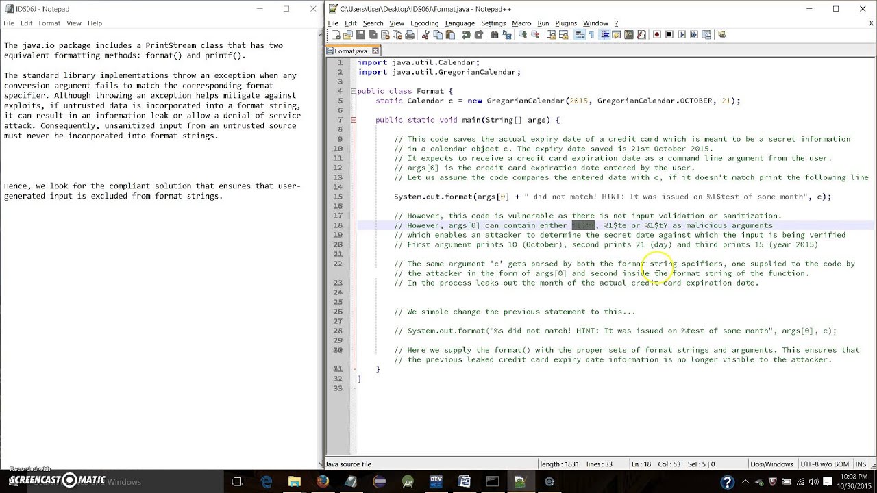 IIITD Secure Coding Java Rule IDS06J