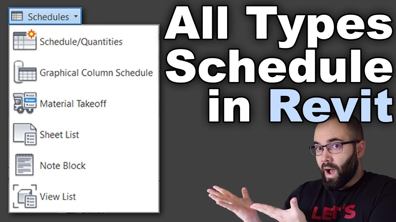 Schedule Types in Revit Tutorial