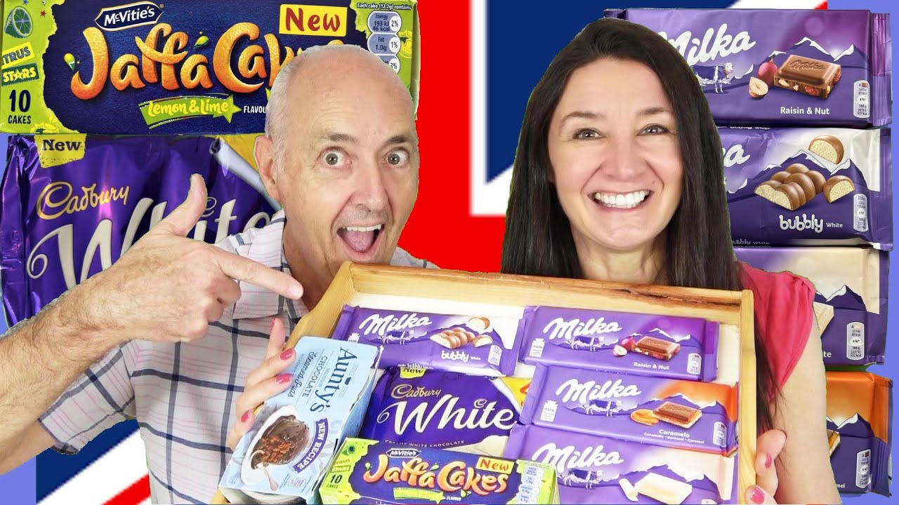 British Milka Chocolate, Cadbury White and Lemon Lime Jaffa Cakes Taste Test