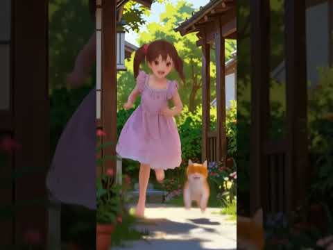 The garden is lush and dreamy # #ai #cartoon #cat #wallpaper #viralvideo #anime #cute
