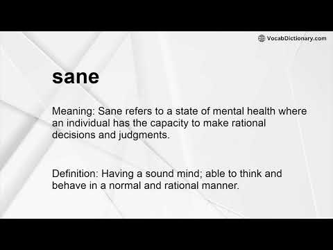 sane Meaning