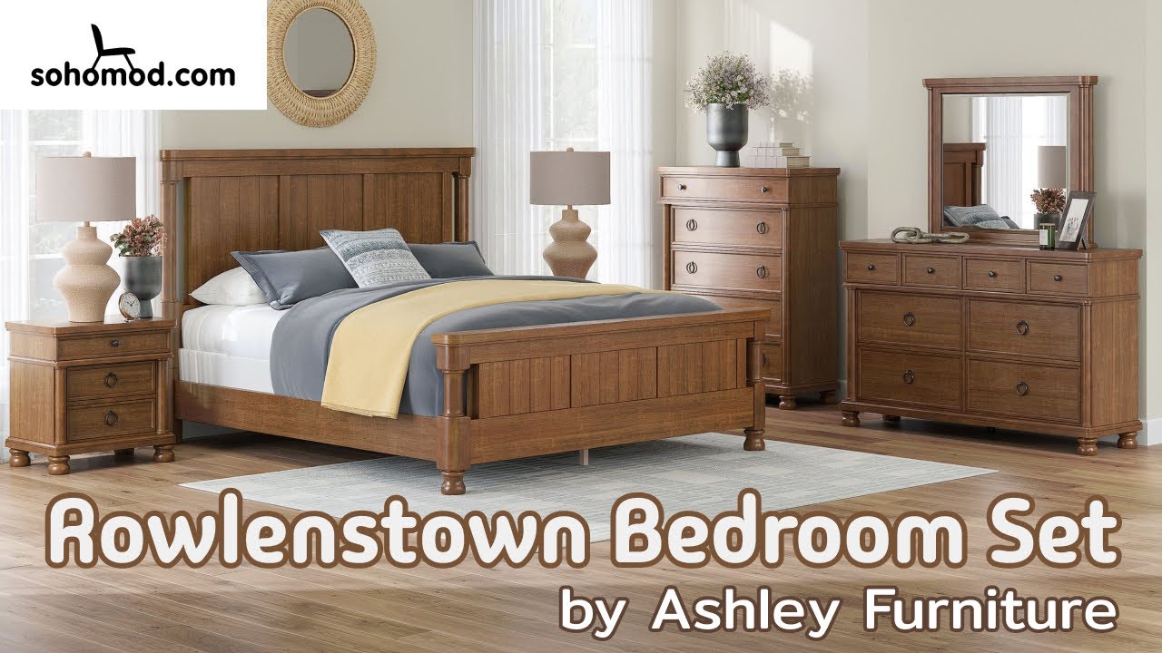 Rowlenstown Classic Wooden Bedroom Set Tour | Timeless Home Furniture Design by Ashley Furniture
