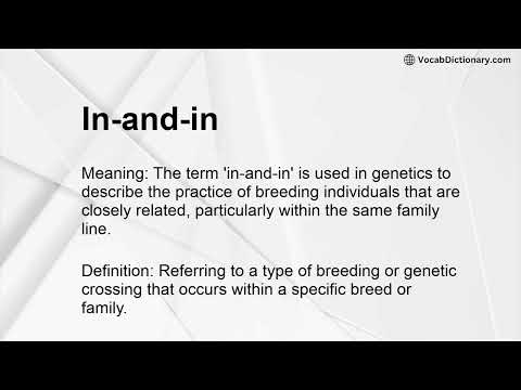 In-and-in Meaning