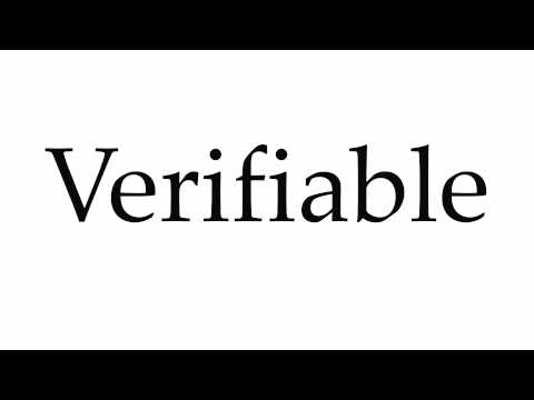 How to Pronounce Verifiable