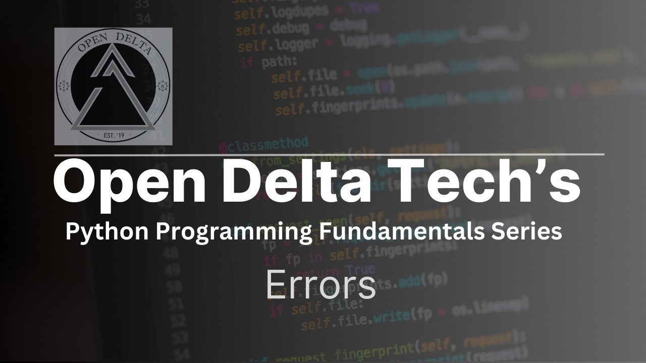 Python Fundamental Series: Errors