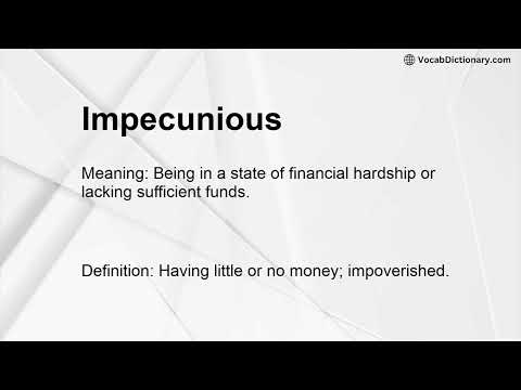 Impecunious Meaning