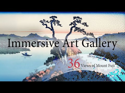 Hokusai's Enoshima in Sagami Province [相州江の島] - 36 Views of Mount Fuji Series | Immersive Animation