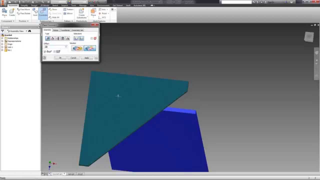 08. CREATING AN ASSEMBLY (Autodesk Inventor tutorials)