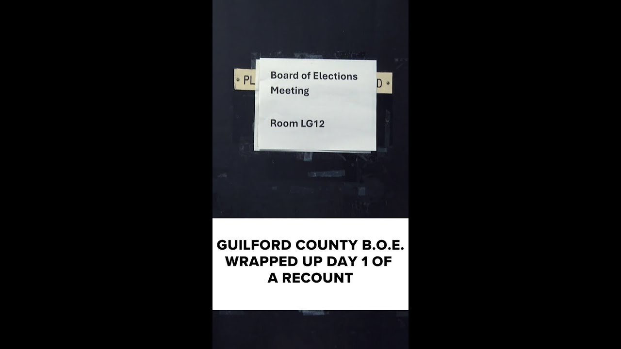 Guilford County’s Board of Elections wrapped up the first day of a recount