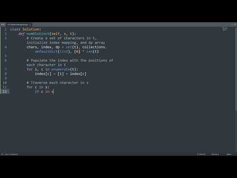 Leetcode 115. Distinct Subsequences in Python | Python Leetcode | Python Coding Tutorial | ASMR