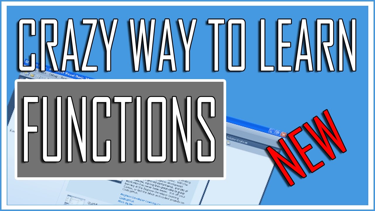 Visual Basic Beginner Lesson 14 - Function (Crazy Tutorial)