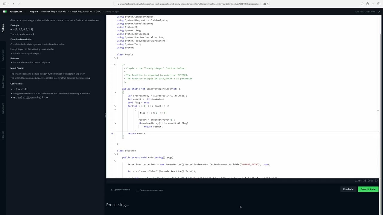 Solving HackerRank ‘LonelyInteger’ Problem – Live Coding Prep