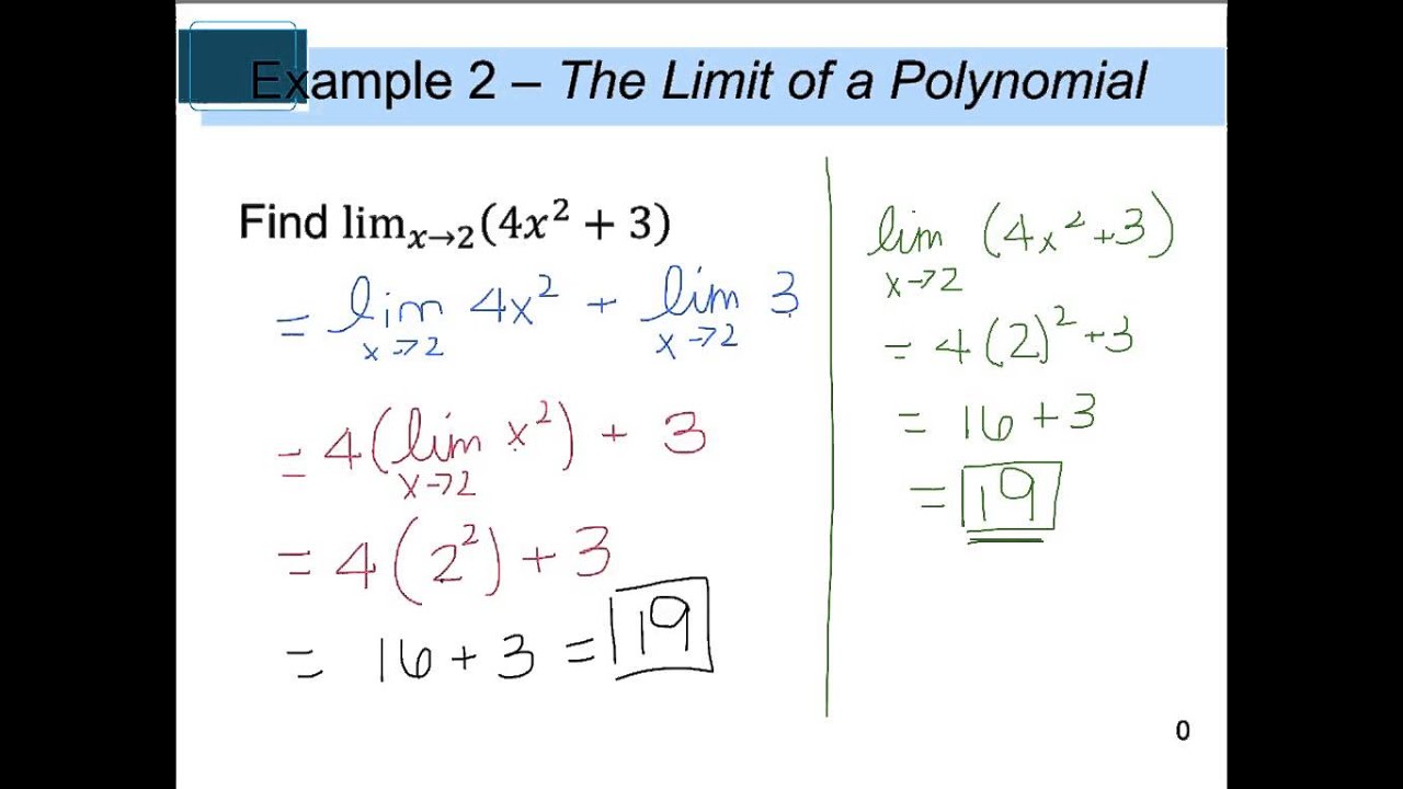 Calculus 1.3 Evaluating Limits Analytically - Part 1