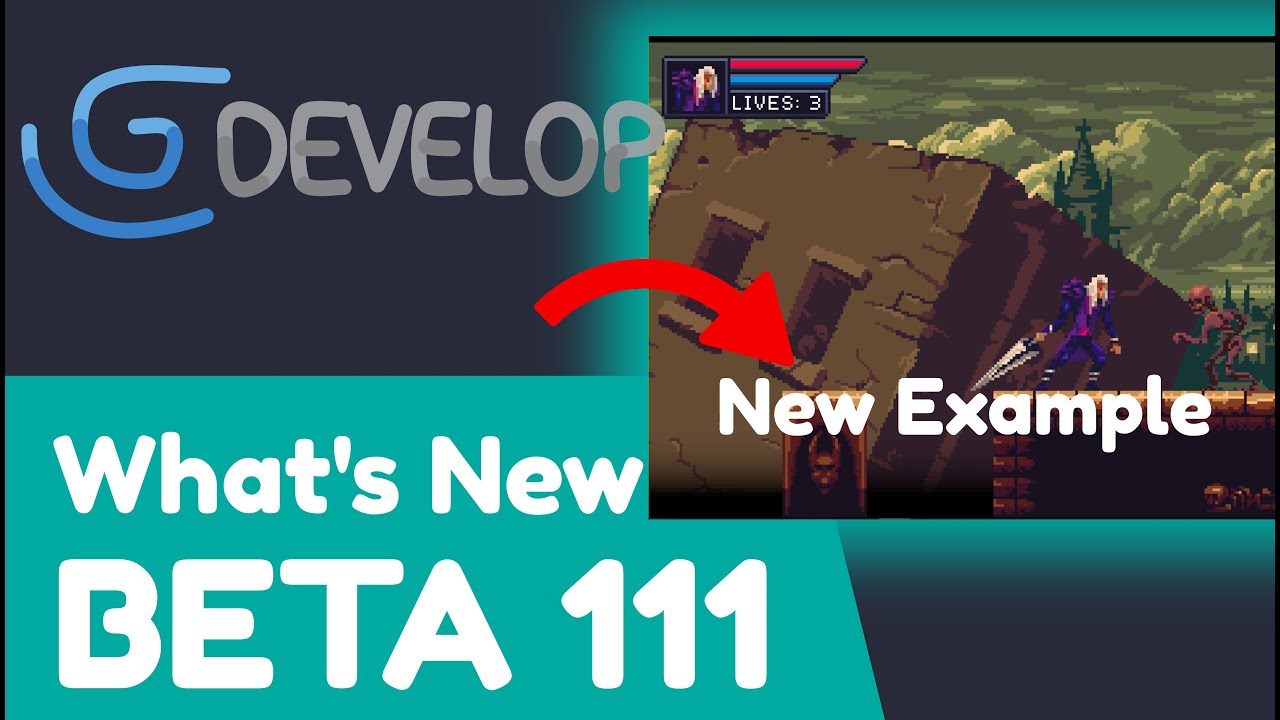 GDevelop Beta 111 Released! - New Examples Library | #gdevelop