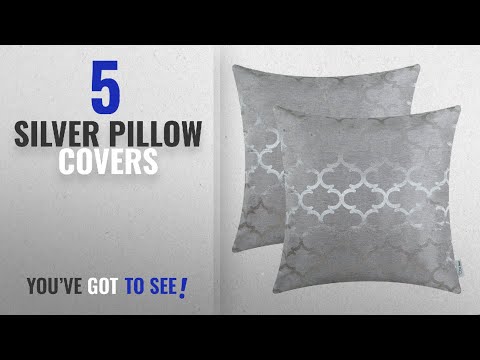 Top 10 Silver Pillow Covers [2018 ]: Pack of 2 CaliTime Cushion Covers Throw Pillow Cases Shells for