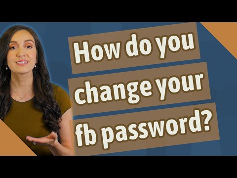 How do you change your fb password?