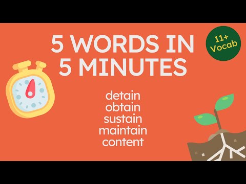5 Words in 5 Minutes - Tain, Tent and Ten Words