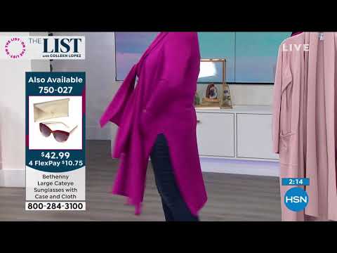 DAVID David Meister Sweater Duster with Pockets