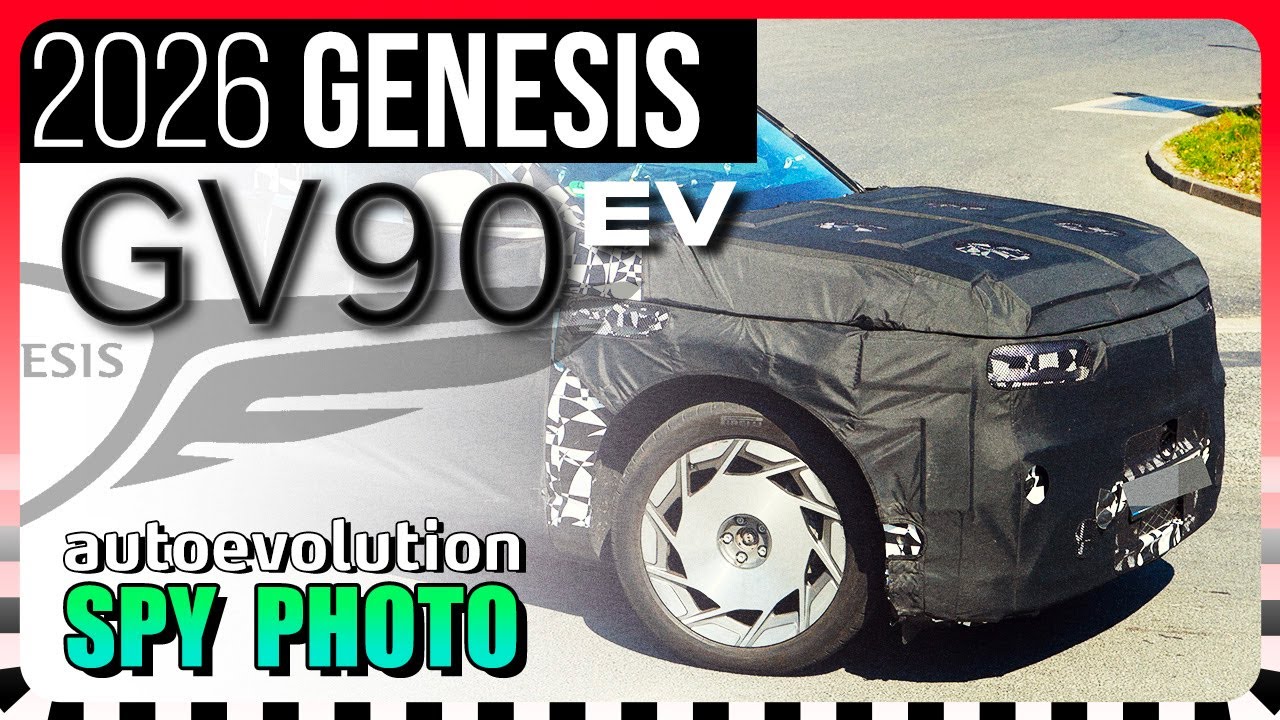 2026 Genesis GV90 Electric Flagship SUV Spied With 22-Inch Wheels, Looks Massive - autoevolution