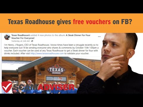 Henry J. Rogers gives away Texas Roadhouse vouchers for meals on Facebook? Is it scam or legit?