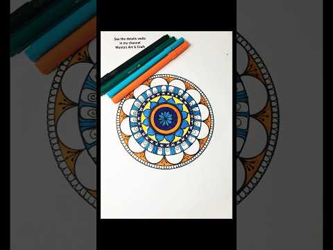 How to draw mandala art||circular pattern | Colorful #shortvideo #shorts #shortsviral #drawing