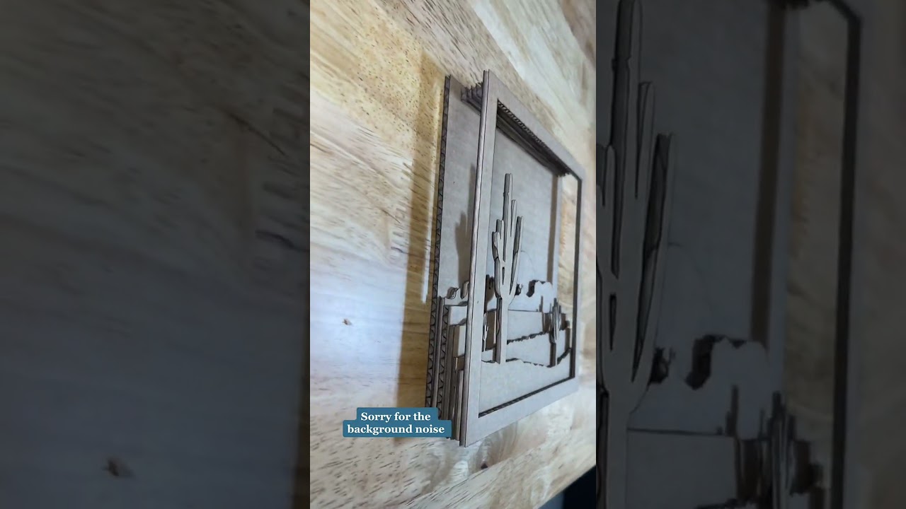 Transformed a freepik graphic into stunning laser-cut cardboard art #freepik