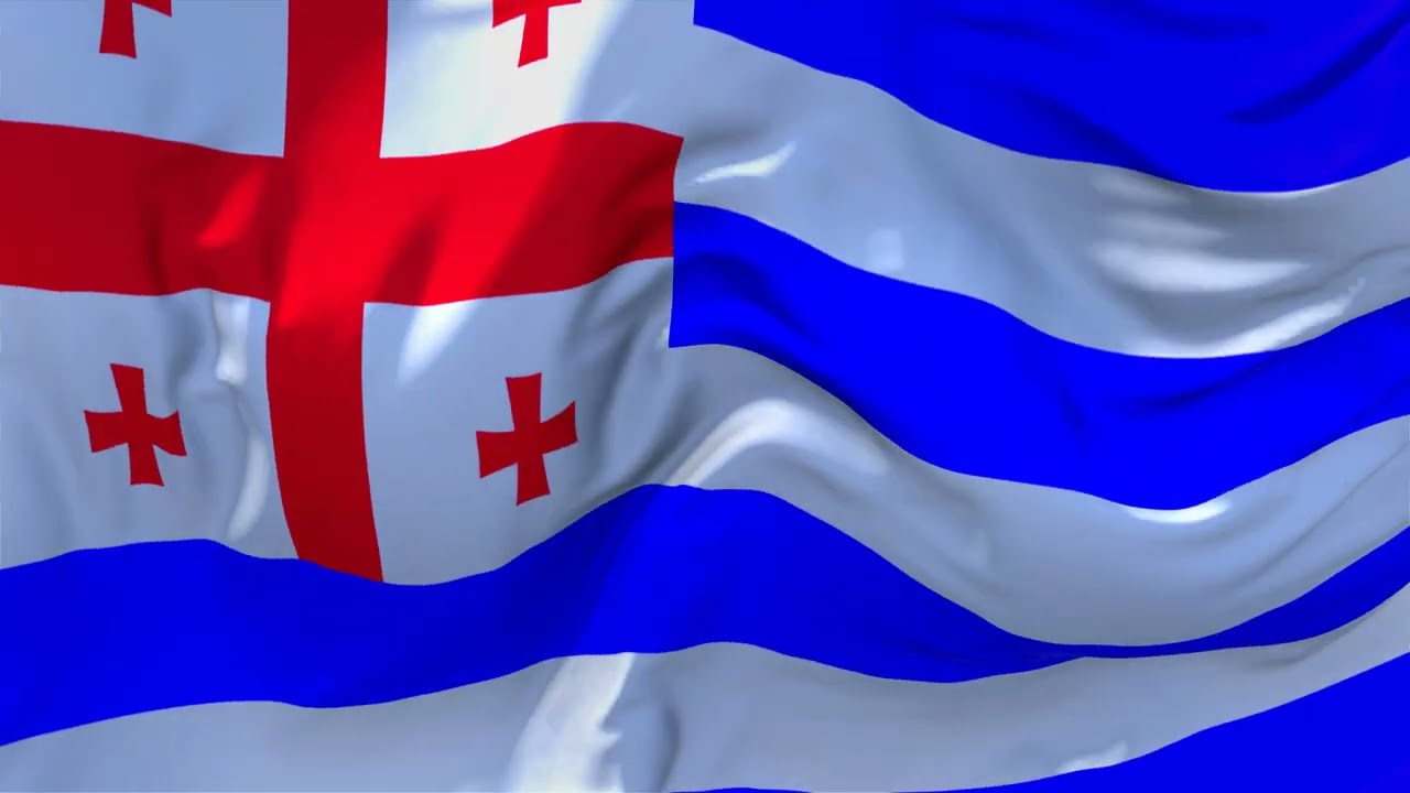 Ajaria Flag #Waving in Wind Continuous #Seamless Loop #Background.