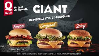 pub Quick Les Giant font leur grand retour ! France
