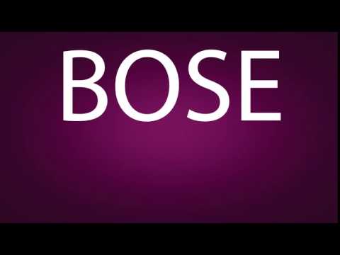 How to pronounce BOSE