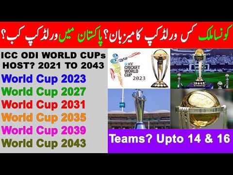 ICC Cricket World Cup 2023 To 2043, Host Teams and News, ICC Events Schedule, World Cup 2027 Host