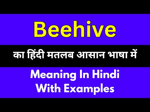 Beehive meaning in Hindi/Beehive का अर्थ या मतलब क्या होता है.