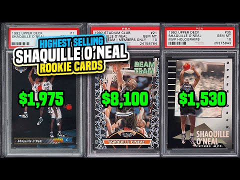 Top 15 Shaquille O'Neal Rookie RC Basketball Cards Recently Sold - Junk Wax Cards Worth Money 💰
