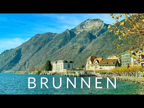 Brunnen, Switzerland 4K - A lovely village by beautiful Lake Lucerne (Vierwaldstättersee)