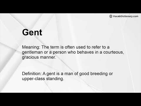 Gent Meaning