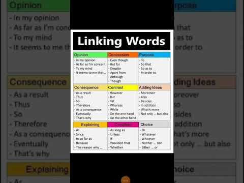Linking words in English