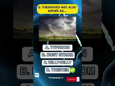 TORNADO ALSO KNOWN AS... | #quiz #learning #knowledge#usa #tornado #tropicalcyclone