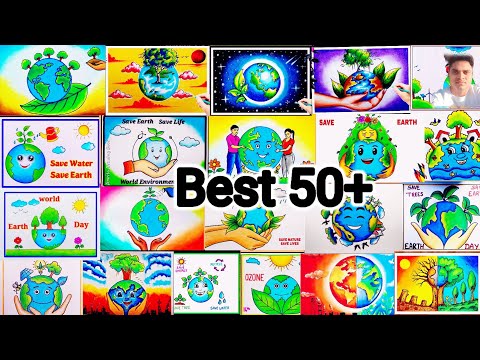 Earth Day Card Drawing/World Earth Day Poster Drawing/Save Earth Card Drawing /Save Environment 2025