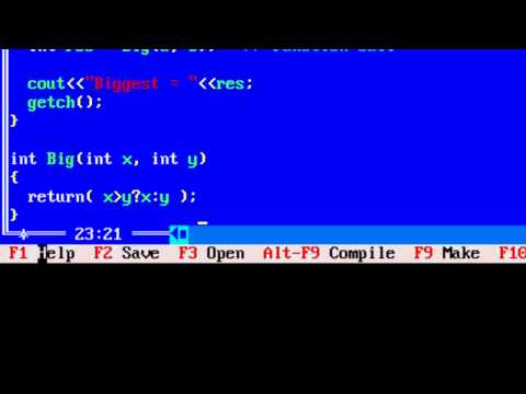 Biggest of 2 Numbers Using Function: C++