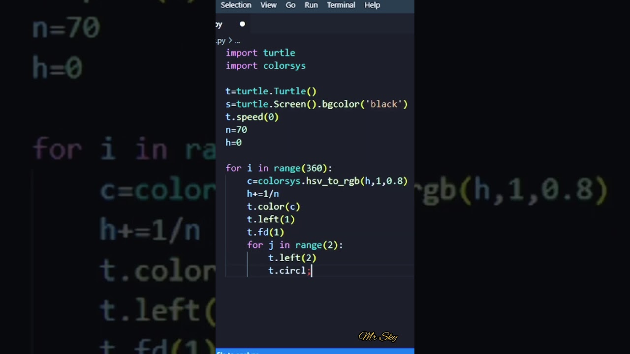 Python turtle Graphics Design #python #shorts #coding