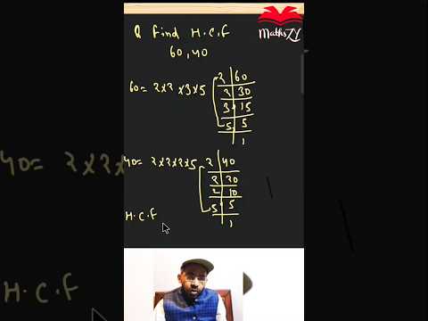hcf of 60 and 40 class 10 maths #hcf #class10 #mathsclass10 #mathsclass #hcfkaisenikale