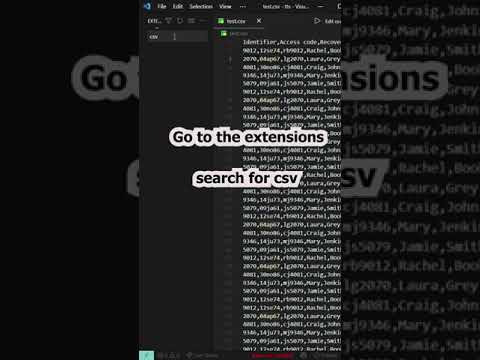 The CSV File Reading #shorts