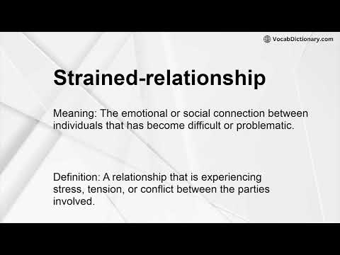Strained-relationship Meaning