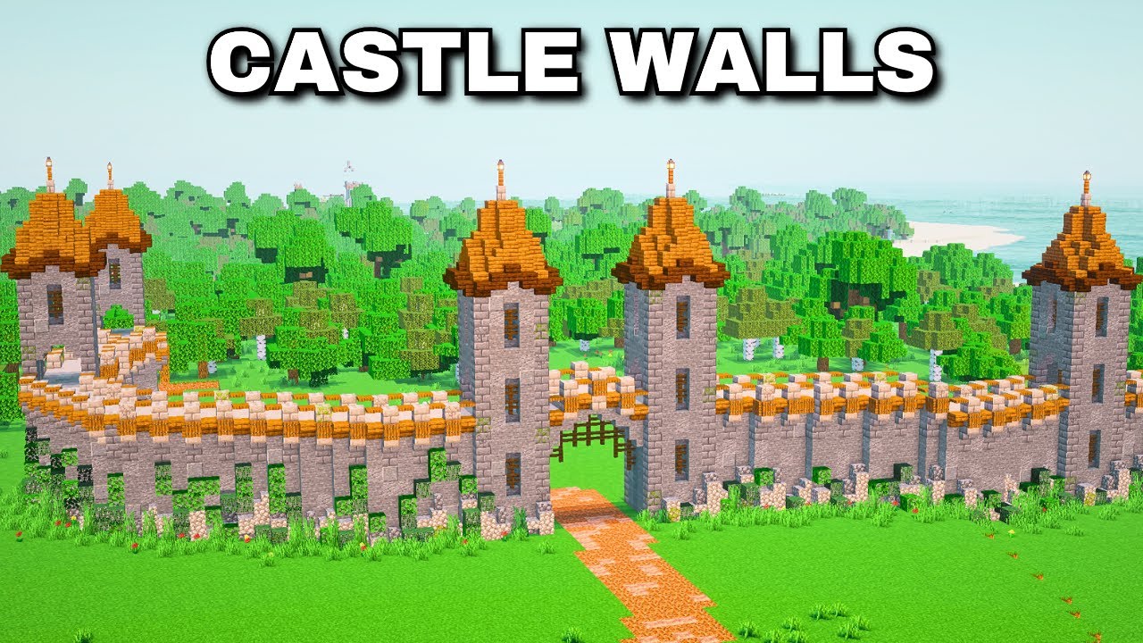 Minecraft: The PERFECT Castle Wall Design - Tutorial (how to build 1.21)